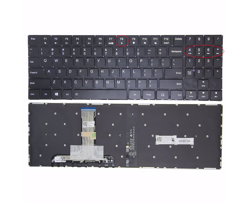 Keyboard LENOVO Y540-17IRH white word backlit original US